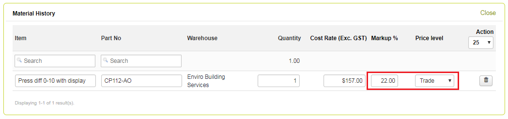 Managing Material – Help Centre
