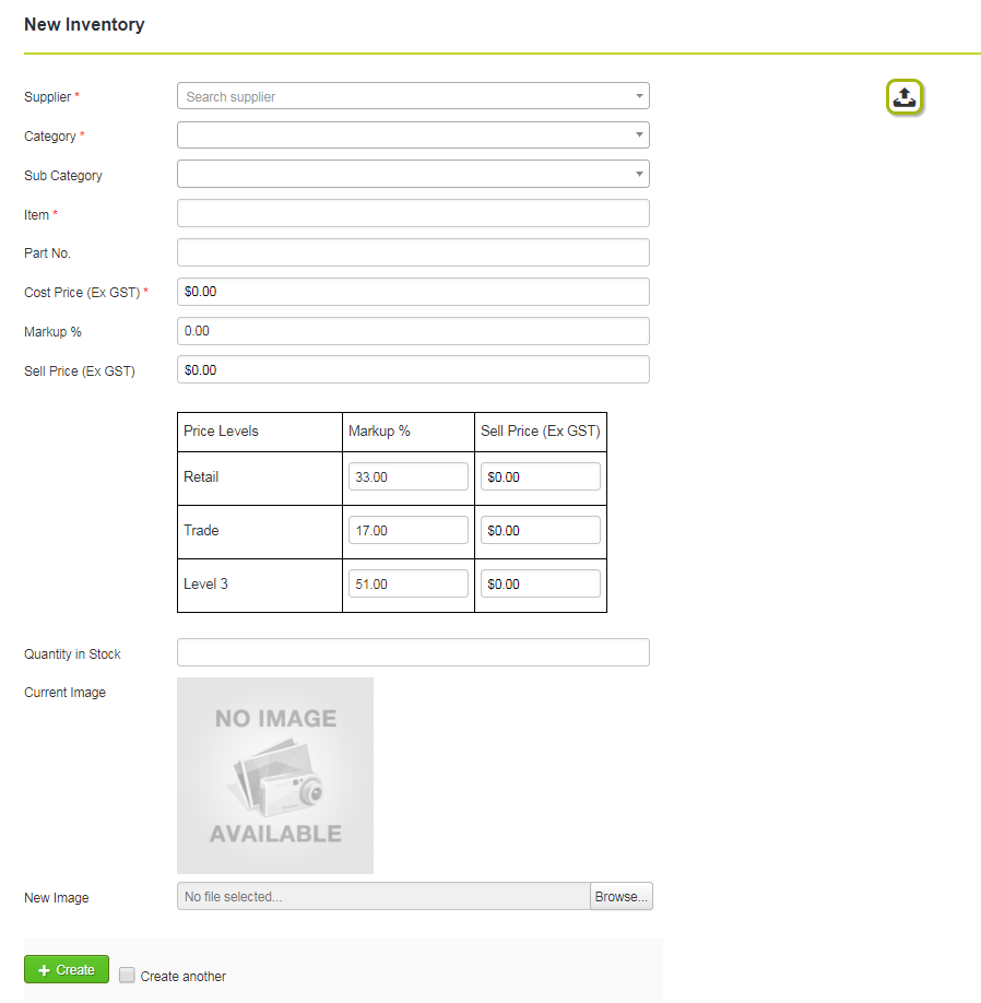 Adding Inventory Items – Help Centre